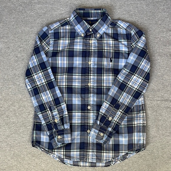 Ralph Lauren | Shirts & Tops | Ralph Lauren Boys Blue Plaid Button Down | Poshmark